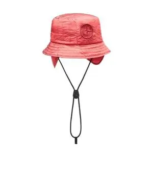 Stone Island Compass-motif Bucket Hat - Red