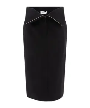 Alexander McQueen Zip Detail Midi Skirt