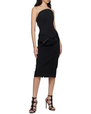 Alexander McQueen Zip Detail Midi Skirt