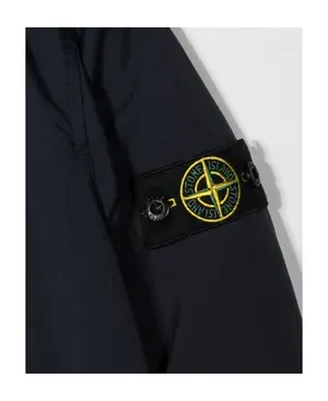 Stone Island Logo-patch Bomber Jacket - Blue