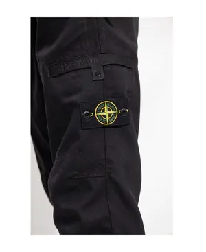 Stone Island Logo Patch Tapered Trousers