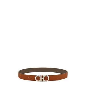 FERRAGAMO Gancini Buckle Belt - Brown
