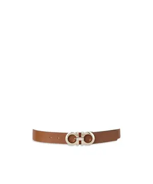 FERRAGAMO Gancini Buckle Belt - Brown
