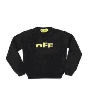 Off-White Logo Detail Crew Neck Sweater