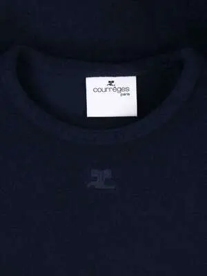 COURREGES Short-sleeved Crewneck T-shirt - Blue