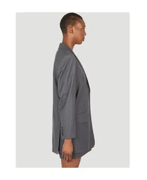 Max Mara Striped Single-breasted Blazer