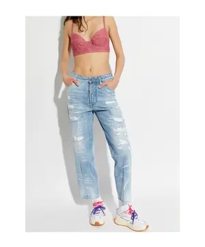 Dsquared2 Distressed Boston Jeans - Blue