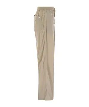 Herno Pleated Wide Leg Trousers - Nude