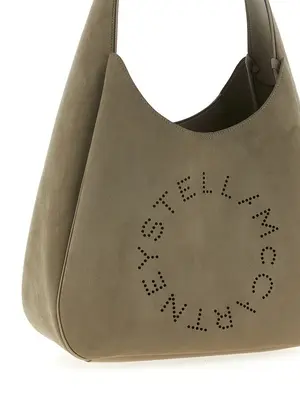 Stella McCartney Logo Perforated Shoulder Bag