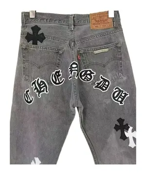 Chrome Hearts Embellished Denim Pants