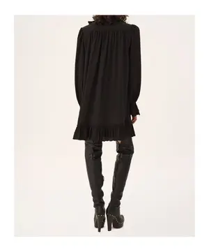 Chloé Long Sleeve Mini Dress With Ruffled High Neck