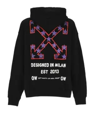 Off-White Logo Printed Drawstring Hoodie