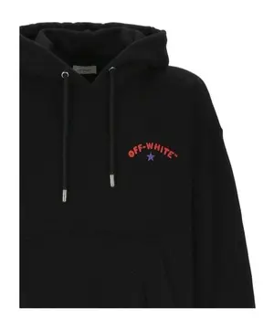 Off-White Logo Printed Drawstring Hoodie