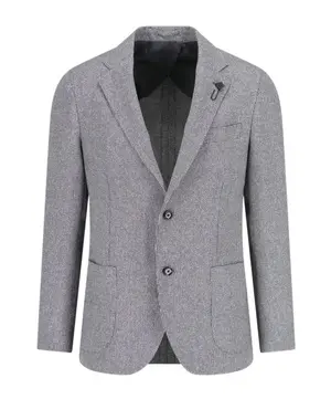 LARDINI Single-breasted Blazer - Gray