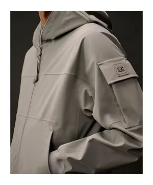C.P. COMPANY Metroshell Zip Hooded Jacket - Grey