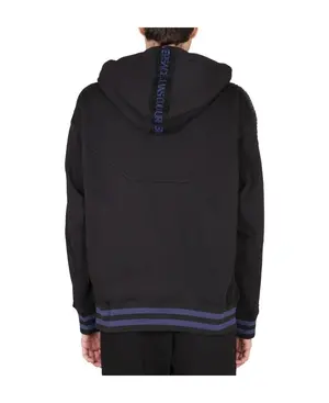 Versace Logo Tape Drawstring Hoodie