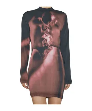 Eytys Rhye Graphic-printed Mini Dress