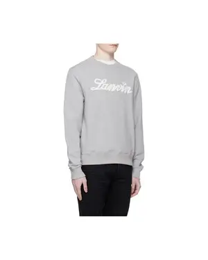 LANVIN Crewneck Long-sleeved Sweatshirt With Ribbed Details