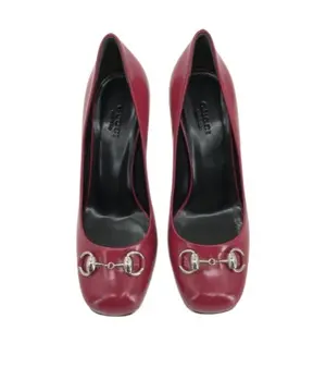 Gucci Horsebit High Heel Pumps - Red
