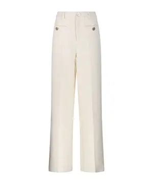 Gucci Straight-leg Pants With Gg Logo Buttons