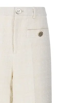 Gucci Straight-leg Pants With Gg Logo Buttons