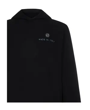Philipp Plein Logo Printed Long Sleeve Hoodie