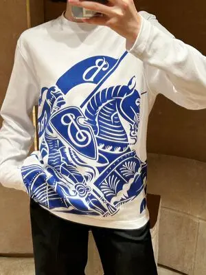 Burberry Ekd Print Long Sleeve T-shirt