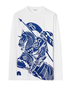 Burberry Ekd Print Long Sleeve T-shirt - White