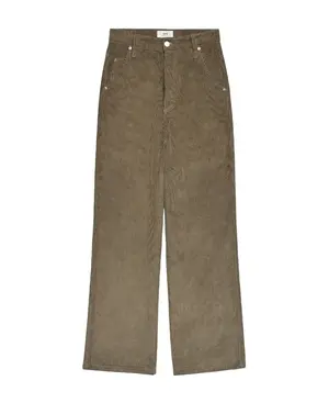 AMI Paris Corduroy Straight Trousers - Brown