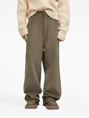 AMI Paris Corduroy Straight Trousers - Brown