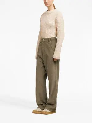 AMI Paris Corduroy Straight Trousers - Brown