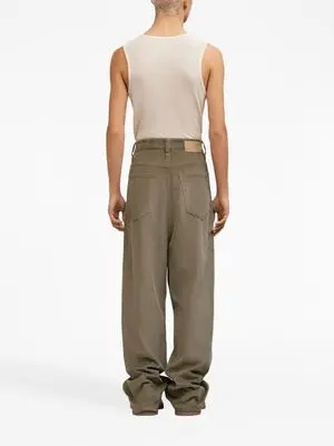 AMI Paris Corduroy Straight Trousers - Brown