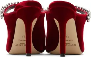 JIMMY CHOO Bing 100 High-heeled Mules - Ruby Red