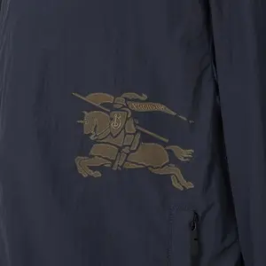 Burberry Logo Detailed Hooded Zip-up Jacket