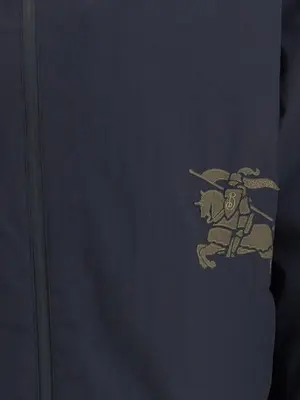 Burberry Logo Detailed Hooded Zip-up Jacket
