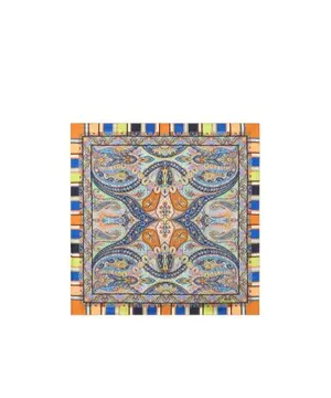 Etro Floral Printed Square Scarf - Blue