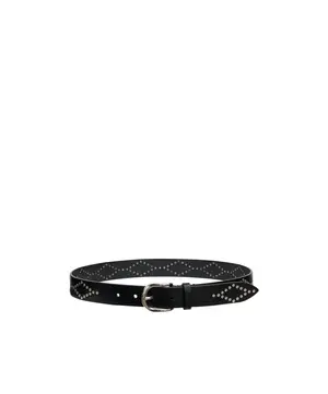 Isabel Marant Étoile Studded Leather Belt - Black And Silver
