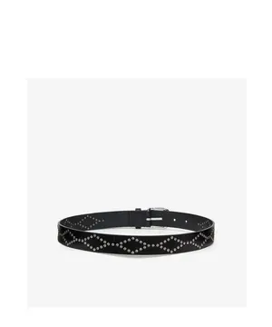 Isabel Marant Étoile Studded Leather Belt - Black And Silver