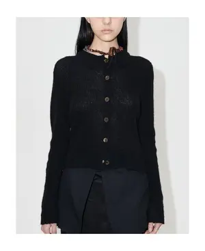 Our Legacy Mazzy Long Sleeved Ribbed-knit Cardigan - Black