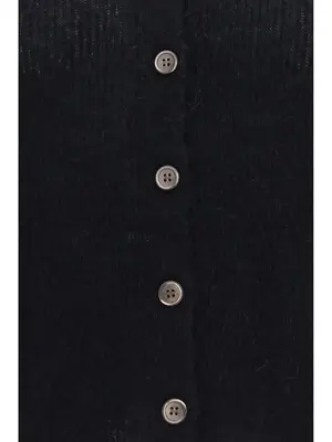Our Legacy Mazzy Long Sleeved Ribbed-knit Cardigan - Black