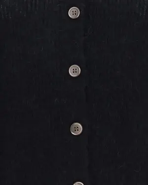Our Legacy Mazzy Long Sleeved Ribbed-knit Cardigan - Black