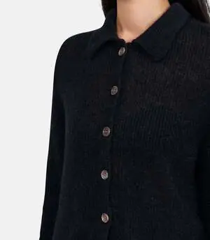Our Legacy Mazzy Long Sleeved Ribbed-knit Cardigan - Black