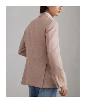 Brunello Cucinelli Button-up Blazer With Notched Lapels - Brown