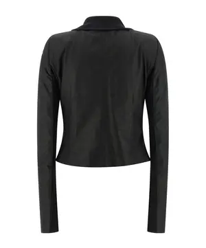 Rick Owens Asymmetrical Zip Biker Jacket With Embellishments - Black