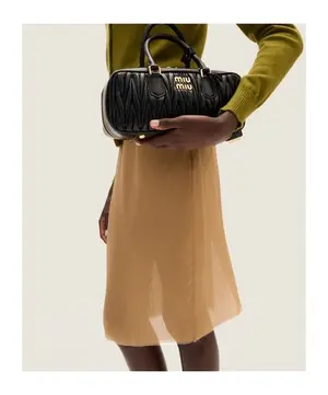 Miu Miu Slit Midi Skirt - Biscuit
