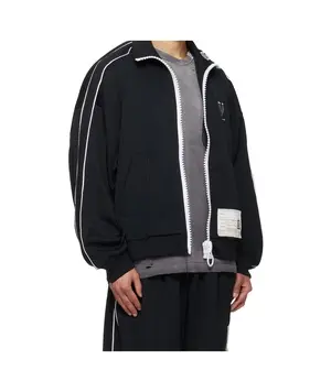 Mihara Yasuhiro Oversized Zip-up Track Jacket With Embroidered Logo