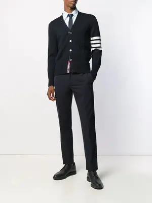 Thom Browne 4-bar Striped Cardigan - Navy Blue