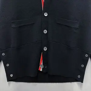 Thom Browne 4-bar Striped Cardigan - Navy Blue