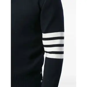 Thom Browne 4-bar Striped Cardigan - Navy Blue