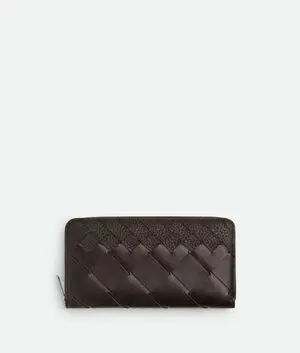 Bottega Veneta Intrecciato Zip Around Wallet - Fondant